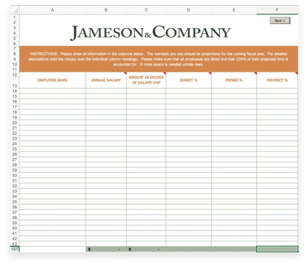 F&A Rates – Fringe Rates – NIH SBIR Indirect Costs - Jameson & Company
